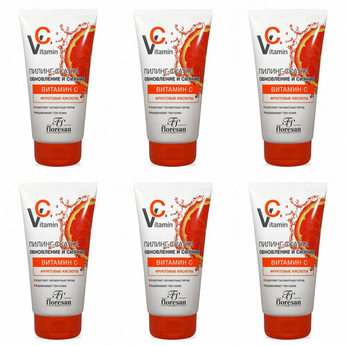 Floresan Пилинг-Скатка, Vitamin C, 150мл, 6шт