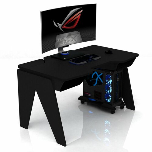 Геймерские игровые столы и кресла Инновационный компьютерный стол DX ENZO (black edition) чёрный