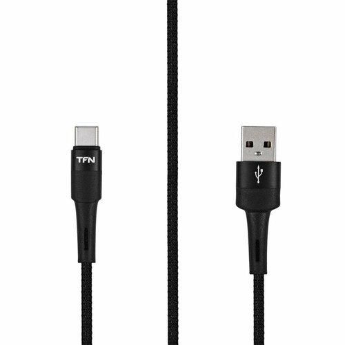 Кабель USB TFN TypeC Envy 1.2m нейлон (TFN-C-ENV-AC1MBK) чёрный