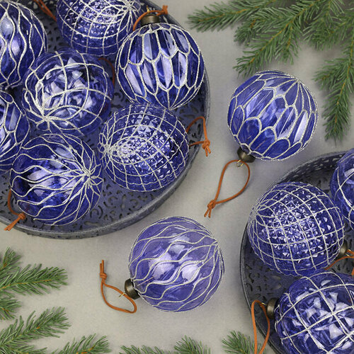 Winter Deco Набор стеклянных шаров Persian Violet 10 см, 12 шт 19039-23056