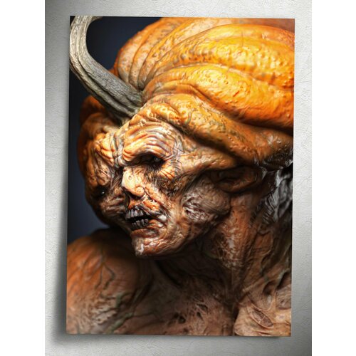 Постер Хэлоуин: Джек Тыквенная Голова Halloween, на А5