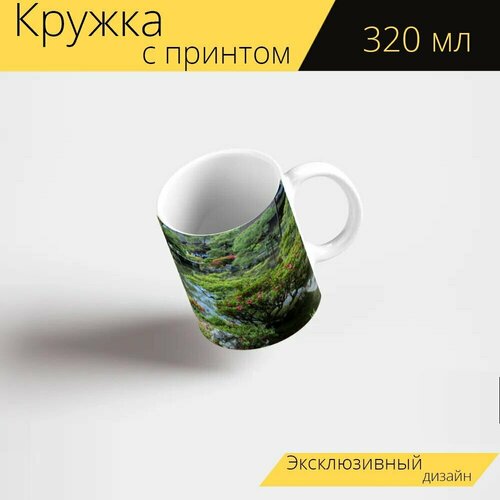 Кружка с рисунком, принтом "Сады гинкакудзи, киото, япония" 320 мл.