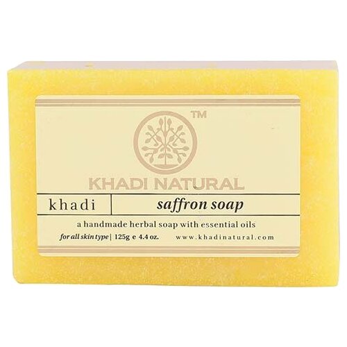 Khadi Natural Мыло кусковое Saffron soap, 100 мл, 125 г