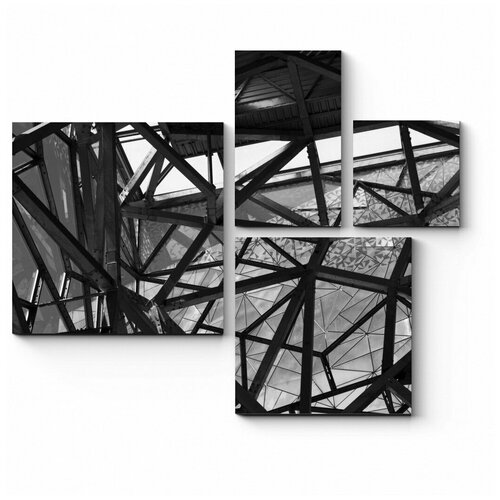 Модульная картина Металл и стекло 72x60