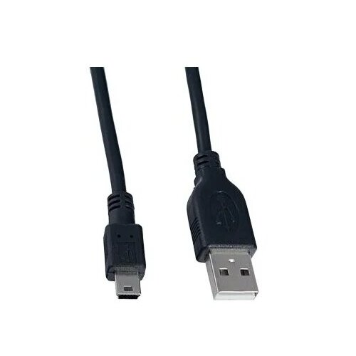 Кабель USB - mini USB, 1.3 м, черный