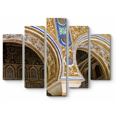 Модульная картина Декорированные подковы арки95x76