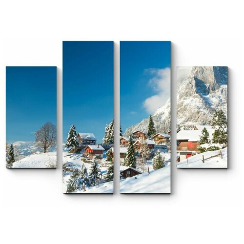 Модульная картина Зимняя Швейцария 170x128