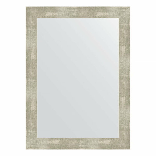 Зеркало настенное EVOFORM в багетной раме алюминий, 54х74 см, для гостиной, прихожей, кабинета, спальни и ванной комнаты, BY 3044