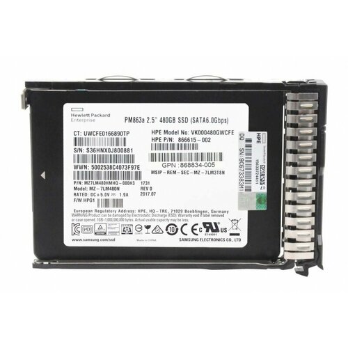 Жесткий диск HP 875655-001 480Gb SATAIII 2,5" SSD