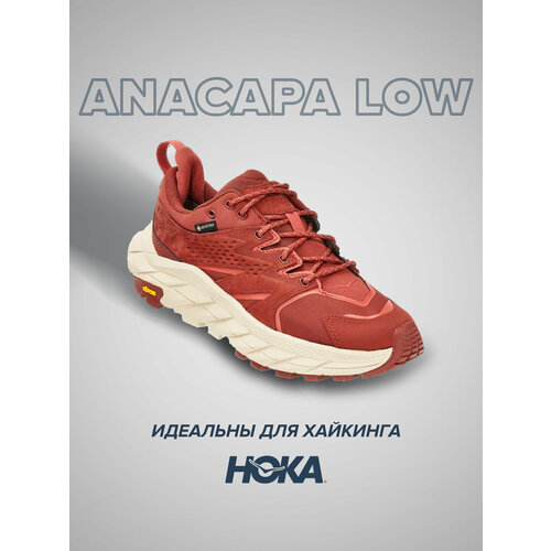 Кроссовки HOKA Anacapa low GTX, полнота B, размер US7.5B/UK6/EU39 1/3/JPN24.5, красный
