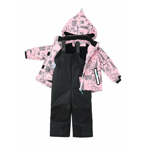Комплект верхней одежды Oldos размер 86-52, розовый, черный