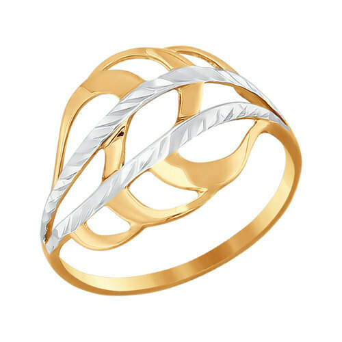 Кольцо SOKOLOV, комбинированное золото, 585 проба, размер 16