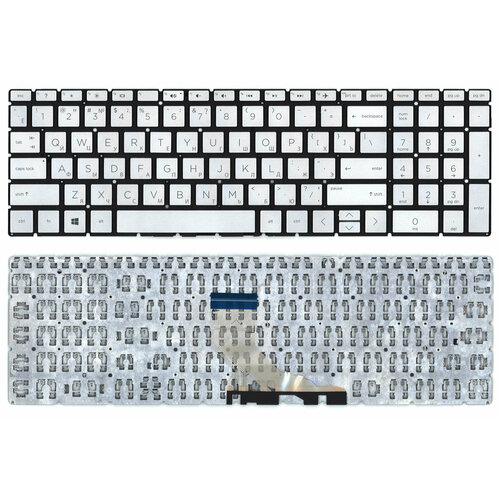 Клавиатура для ноутбука HP 15t-db000 серебристая