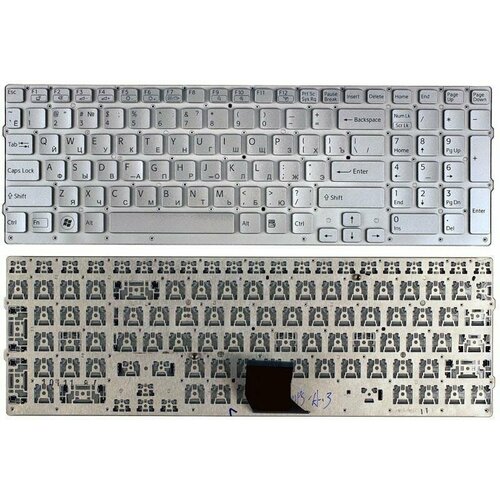 Клавиатура ОЕМ для ноутбука Sony Vaio VPC-CB VPC-CB17 серебристая