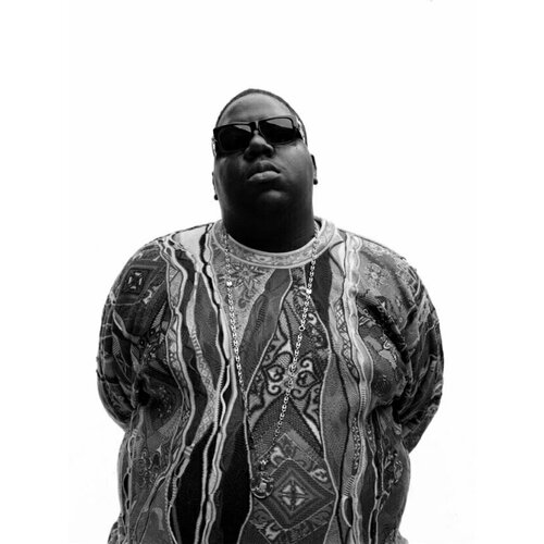 Плакат, постер на холсте The Notorious B. I. G/Бигги/музыкальные/поп исполнитель/артист/поп-звезда/группа. Размер 60 на 84 см