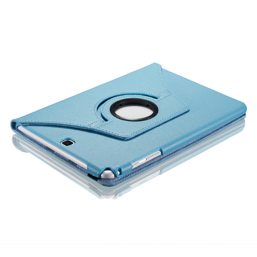 Чехол MyPads для Samsung Galaxy Tab A 8.0 SM-T350/T351/T355 поворотный роторный оборотный голубой кожаный