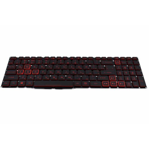Клавиатура для Acer Nitro 5 AN517-52-77MS ноутбука с красной подсветкой
