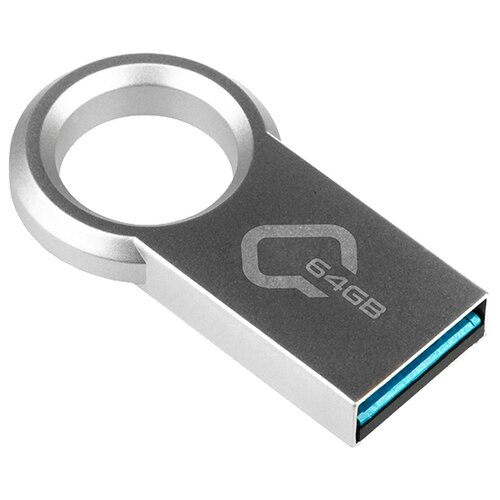 Флешка Qumo Ring 3.0 64 ГБ, серебристый