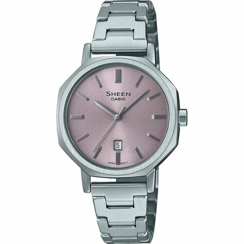 Наручные часы CASIO Sheen SHE-4554D-8A, розовый, серебряный