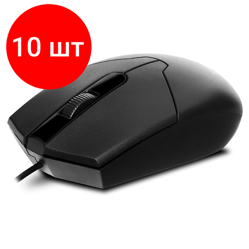 Комплект 10 шт, Мышь Sven RX-30, USB, черный, 2btn+Roll