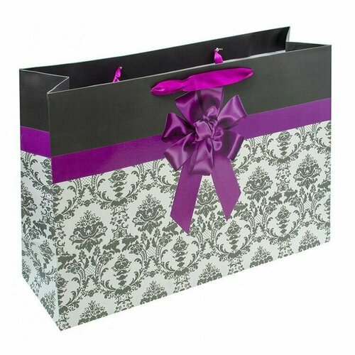 Подарочный пакет "Фиолетовая лента" Perfect Craft 35,3x24,6x10,8 см