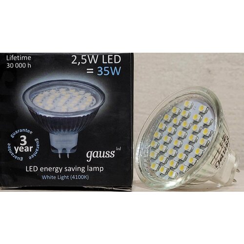 Светодиодная лампа Gauss LED 2,5 Вт GU5,3, 4100 К