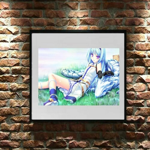 Постер "Аниме девушка арт-дракон" формат А3 из коллекции "Любимые герои - аниме"
