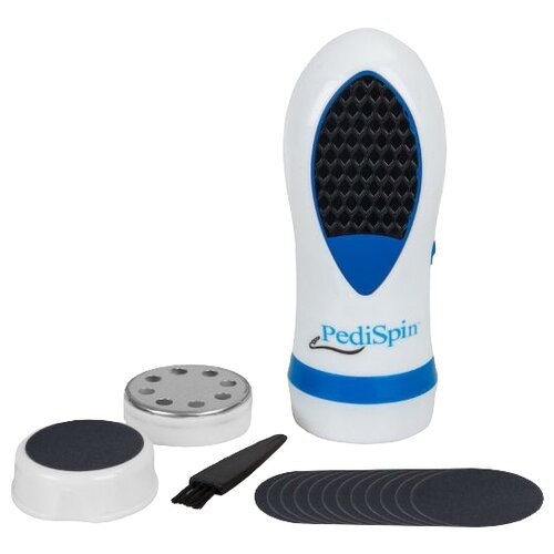 Электрическая роликовая пилка для педикюра Pedi Spin PediSpin, белый/голубой