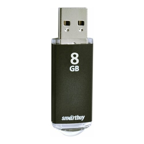 Флэш-диск USB 8Gb SmartBuy V-Cut, черный, 25шт.
