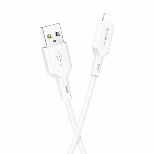 USB кабель BOROFONE BX70 Lightning 8-pin, 2.4A, 1м, PVC (белый)