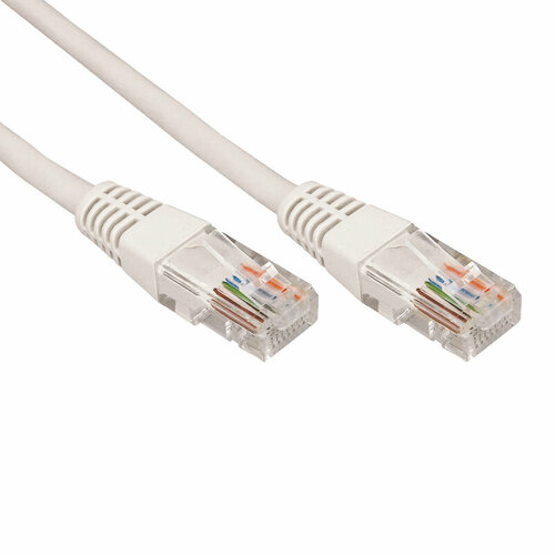 Шнур коммутационный, патч-корд, U/UTP RJ45-RJ45 CAT 5e, PVC, серый, 1,5м REXANT 10 шт арт. 18-1004