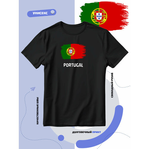 Футболка SMAIL-P с флагом Португалии-Portugal, размер XXL, черный