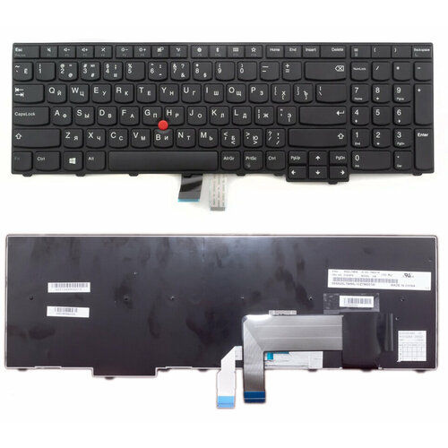Клавиатура для ноутбука Lenovo ThinkPad L570 черная с рамкой, со стиком