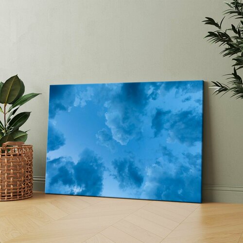 Картина на холсте (Небо в облаках) 30x40 см. Интерьерная, на стену.