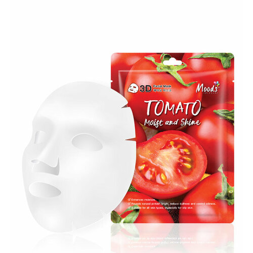 3D Facial Mask TOMATO, Moods (Тканевая маска для лица томат), 38 мл.