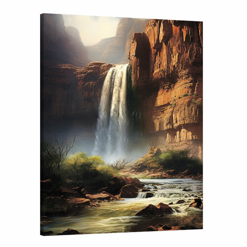 Интерьерная картина 50х70 "Водопад в пустыне"