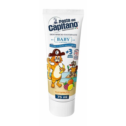 Зубная паста для детей от 3-х лет с фруктовым вкусом / Pasta del Capitano Captain Baby Toothpaste Tutti-Frutti