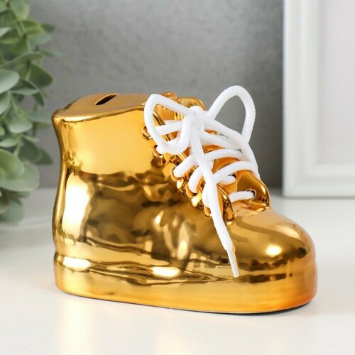 Копилка керамика "Золотой ботинок" 13х6,3х9,5 см