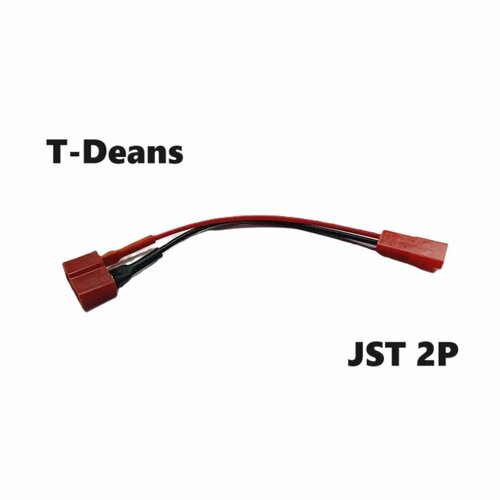Переходник T-Deans на JST 2P 2pin SM-2p (мама / мама) 10 разъемы T-plug на JST-2P Wire адаптер штекер красный Т плаг Housing Connector