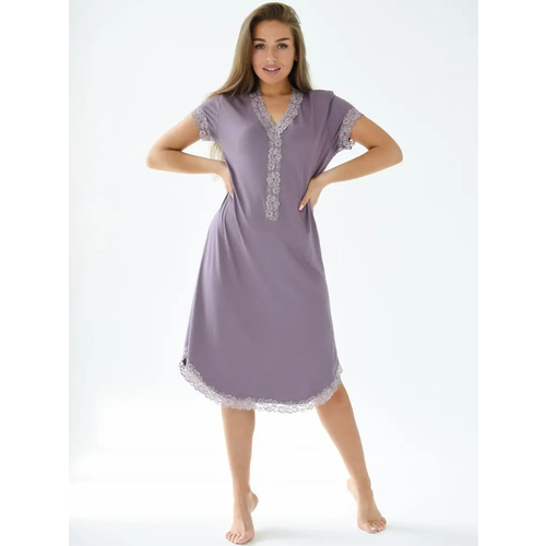 Сорочка  Текстильный Край, размер 42, фиолетовый