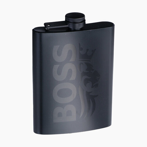 Фляжка для алкоголя и воды из нержавеющей стали "BOSS", подарочная, армейская, 240 мл, 8 oz