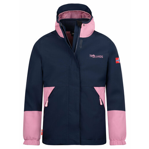 Куртка спортивная Trollkids Kjerak 3 in1, размер 164, синий, розовый