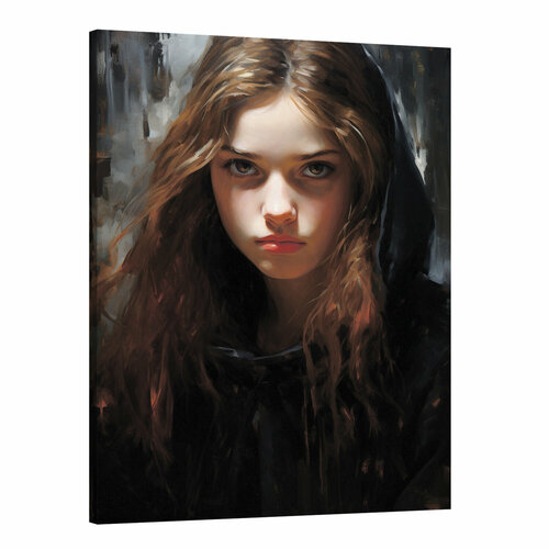 Интерьерная картина 50х70 "Девушка с загадочной аурой"
