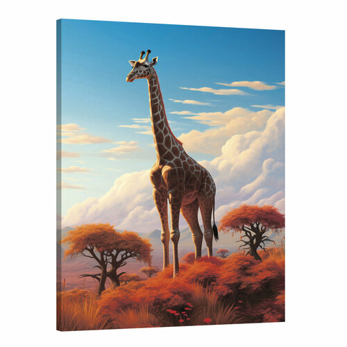Интерьерная картина 50х70 "Жираф: символ высоты"