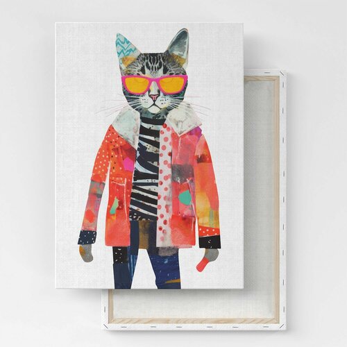 Картина на холсте, репродукция / Деловые коты / Размер 30 x 40 см