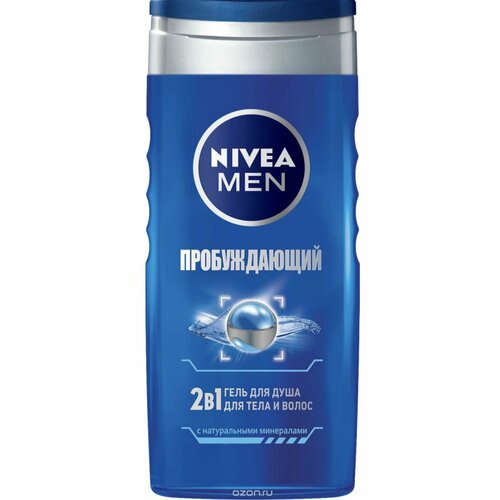 Нивея / Nivea For Men - Гель для душа Пробуждающий с морскими минералами мужской, 250 мл