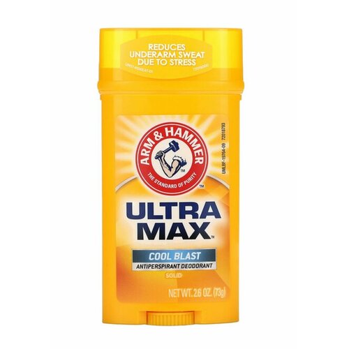 Arm & Hammer, UltraMax, Твердый мужской дезодорант-антиперспирант Cool Blast, 2.6 oz (73 g)