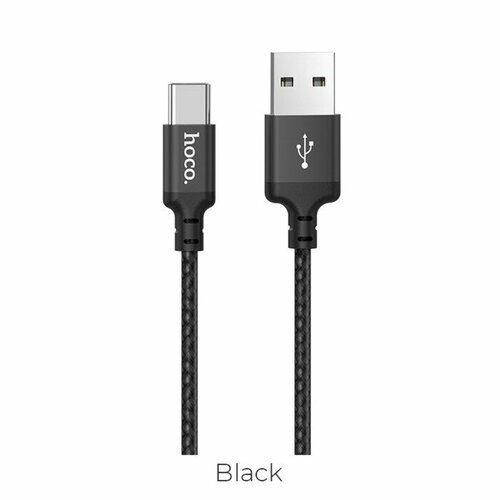 Кабель Hoco X14, 2 А, USB - Type-C, 2 м, черный (комплект из 5 шт)