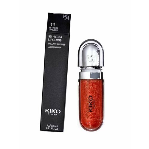 Блеск для губ Kiko Milano 3d hydra lipgloss увлажняющий 11 Золотисто-Красный 6,5 мл