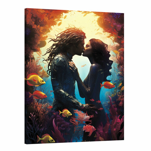 Интерьерная картина 50х70 "Поцелуй моря"